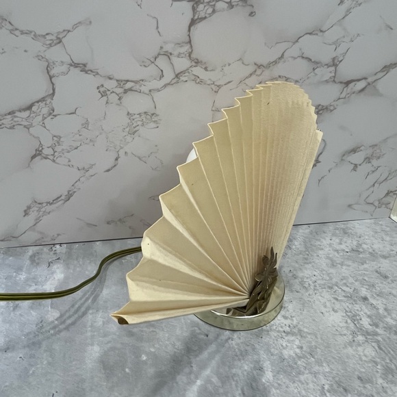 Accents | Vintage Accordion Fan Table Lamp Mcm Mid Century Modern Brass ...